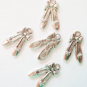 10 Ballet Slipper Charms double Sided 21x13mm ITEM:K4 - Etsy