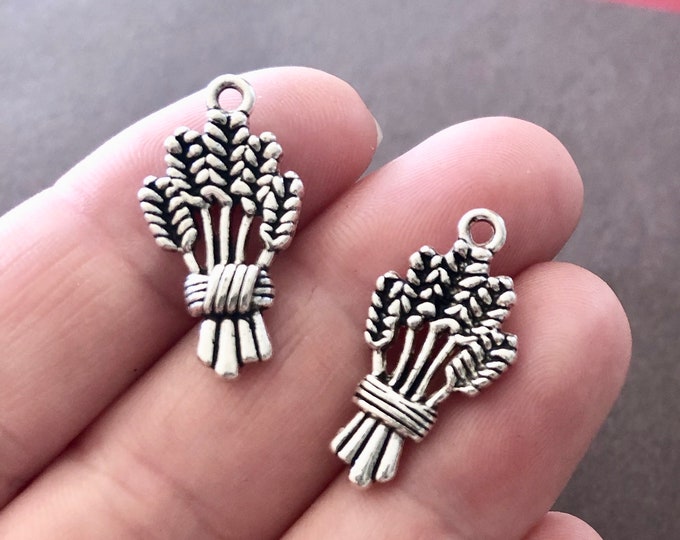 50 Charms, Wheat, Barley, Crop, Bundle, (double Sided) Charm 25x13x4mm ...