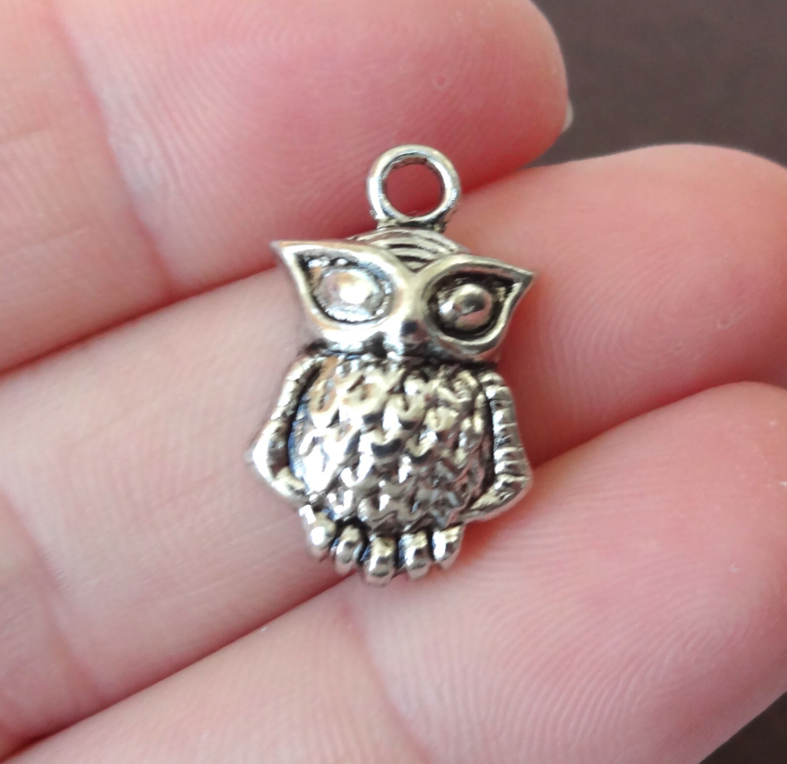 10 Owl Charms 20.5x13x5.5mm Hole 2mm ITEM:AC7 - Etsy
