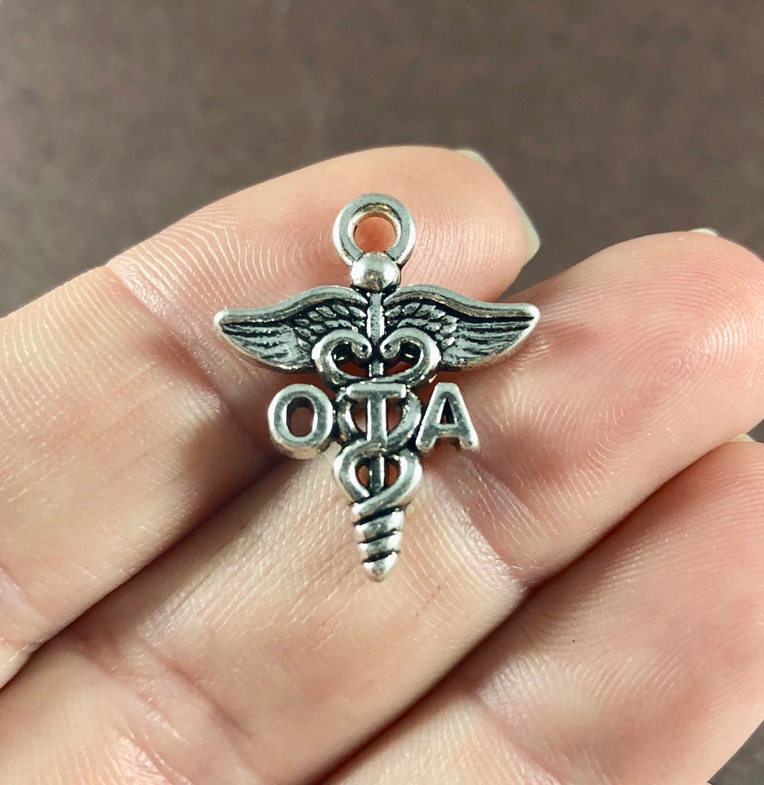 4 Charms, OTA, Caduceus, Charms 19x20mm - Etsy