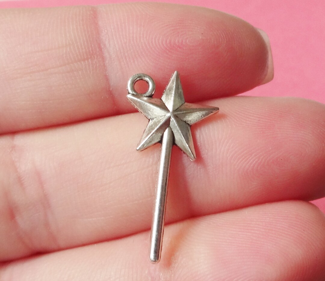50 BULK, Magic Wand, Princess, Fairy Godmother, Charms 25x13x2mm - Etsy