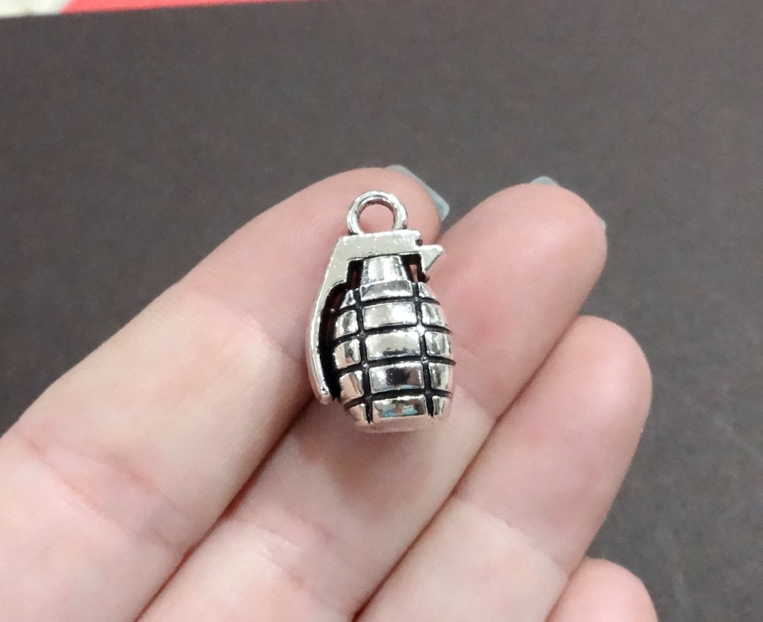 5 Charms, Grenade, Hand Grenade, Explosive, Bomb Charm 3D 22.3x13x11 ...
