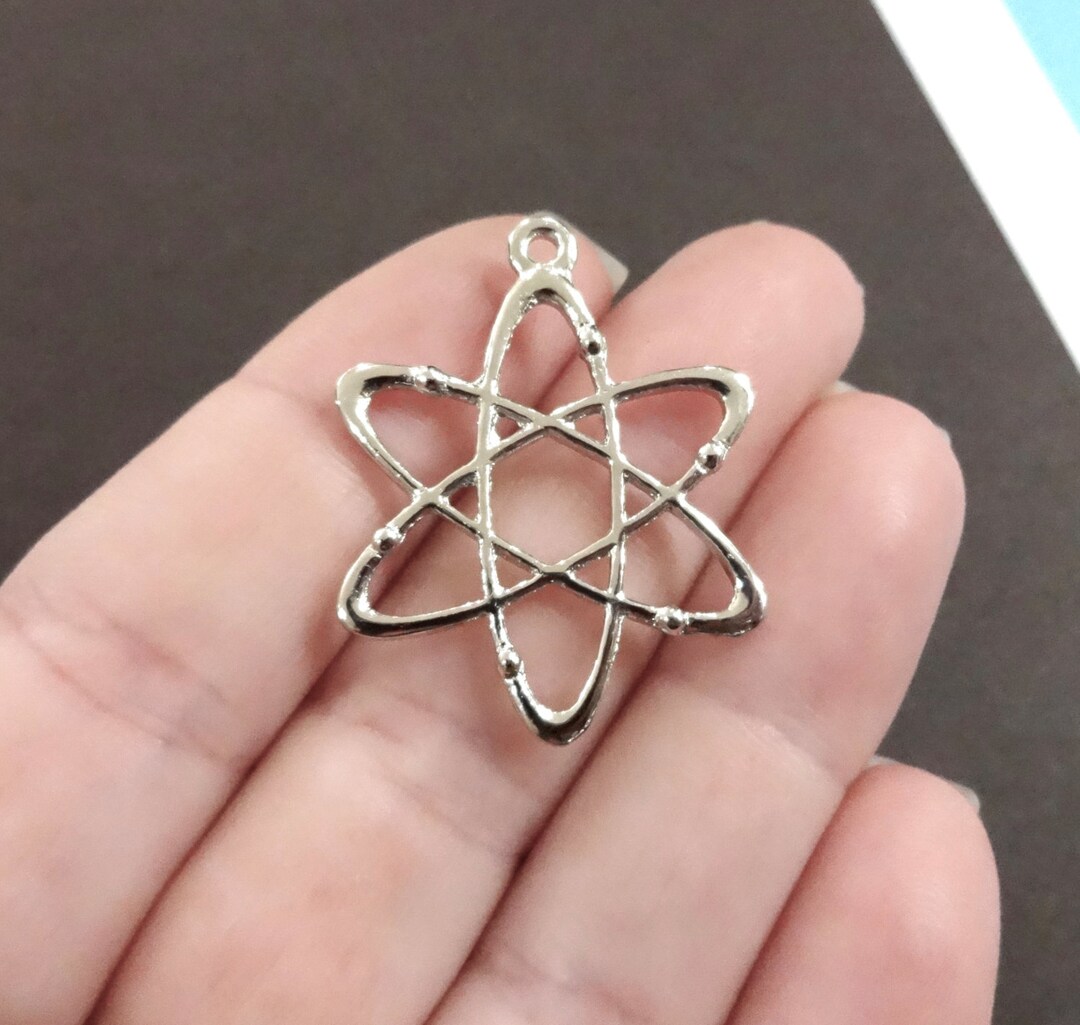 5 Charms, Atom, Chemistry, Science Pendant (double Sided) Charm ...