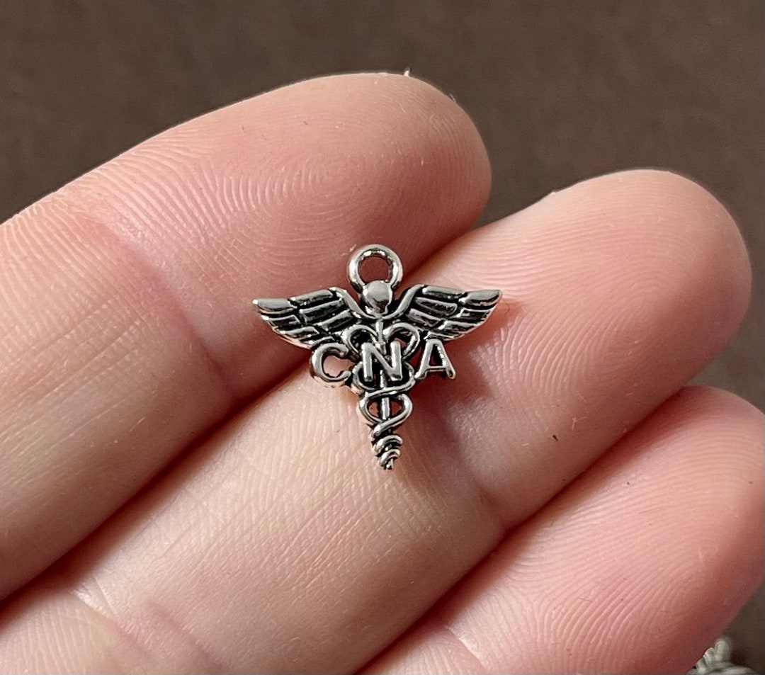 10 Charms, CNA, Caduceus, Charm 14x15x2mm, Hole 1.4mm ITEM:BM17 - Etsy