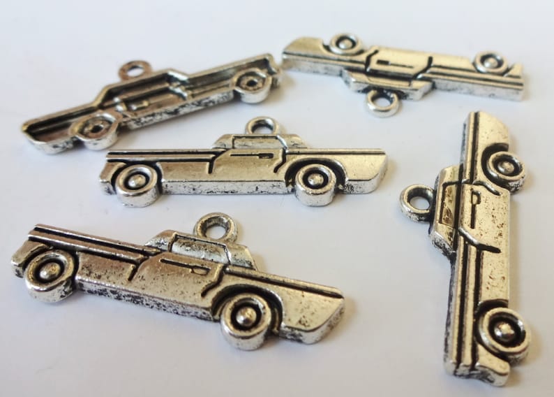 10 Charms, Car, Classic, Charm 11x27x2mm, Hole 2mm ITEM:AR16 - Etsy