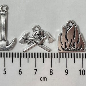 8 Charms, Fire Department, Badge, Firefighter, Fireman, Axe, Hydrant ...