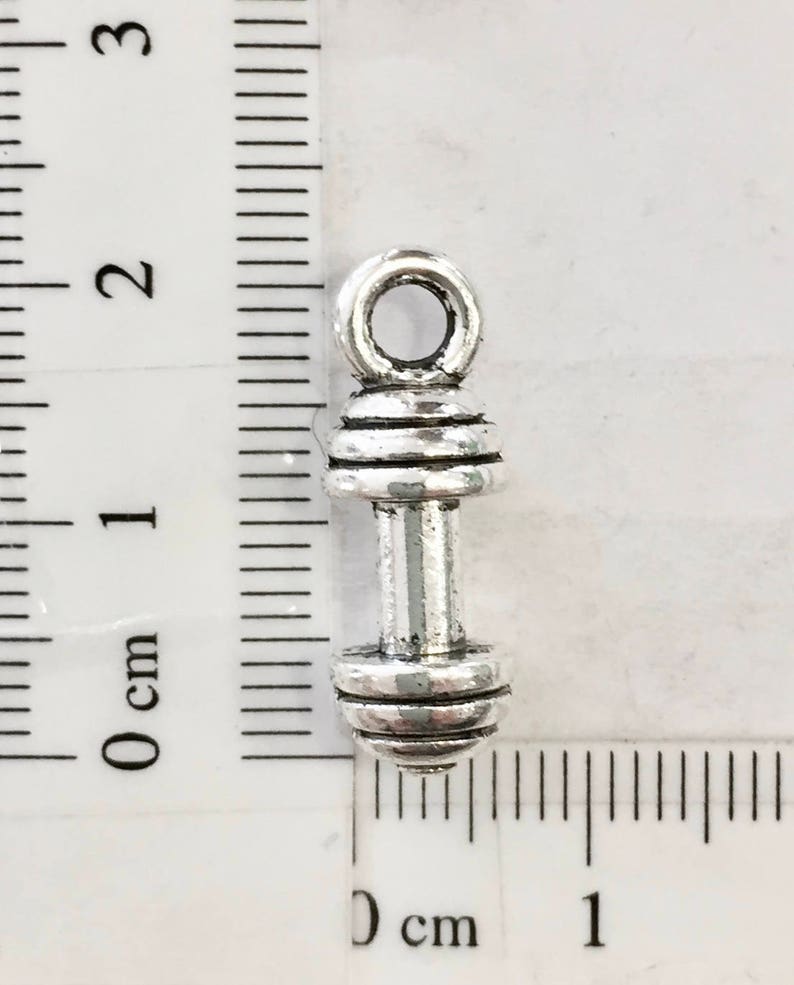 50 Bulk, Barbell, Dumbbell, Weight, Fitness, Workout (3D) Charms 20.5x7 ...