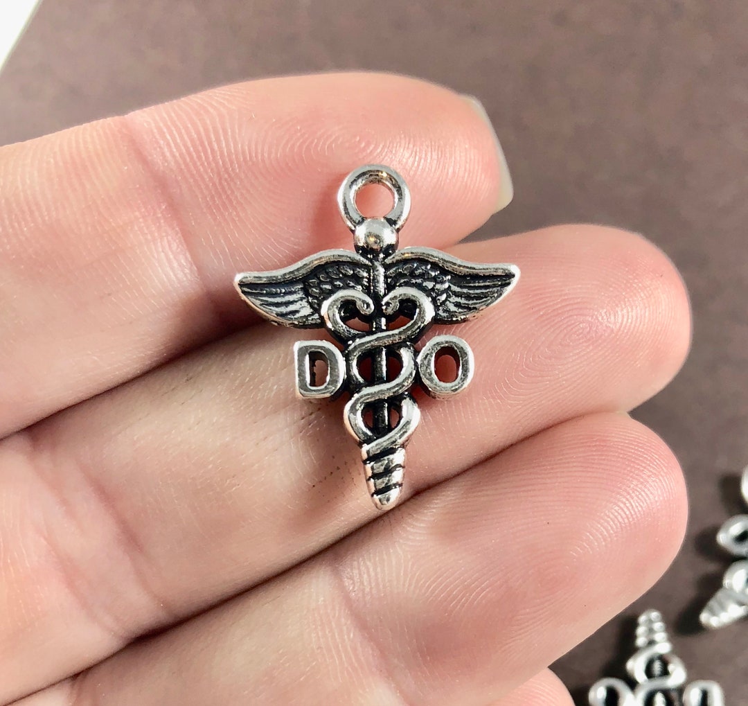 4 Charms, DO, Caduceus, Charm 19x20mm - Etsy