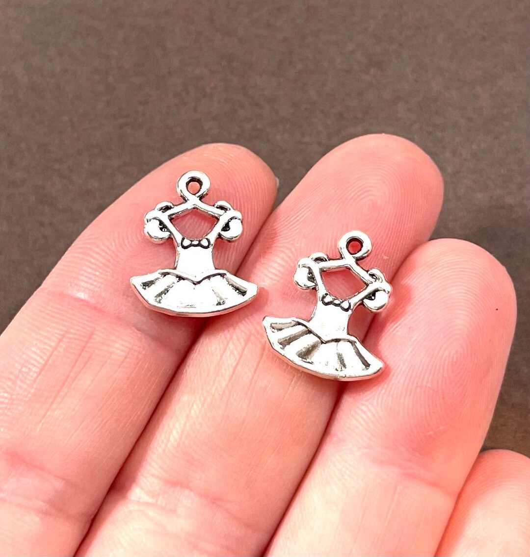 10 Charms, Ballerina, Tutu, Ballet, Dress Charms (double Sided) 15x13mm ...