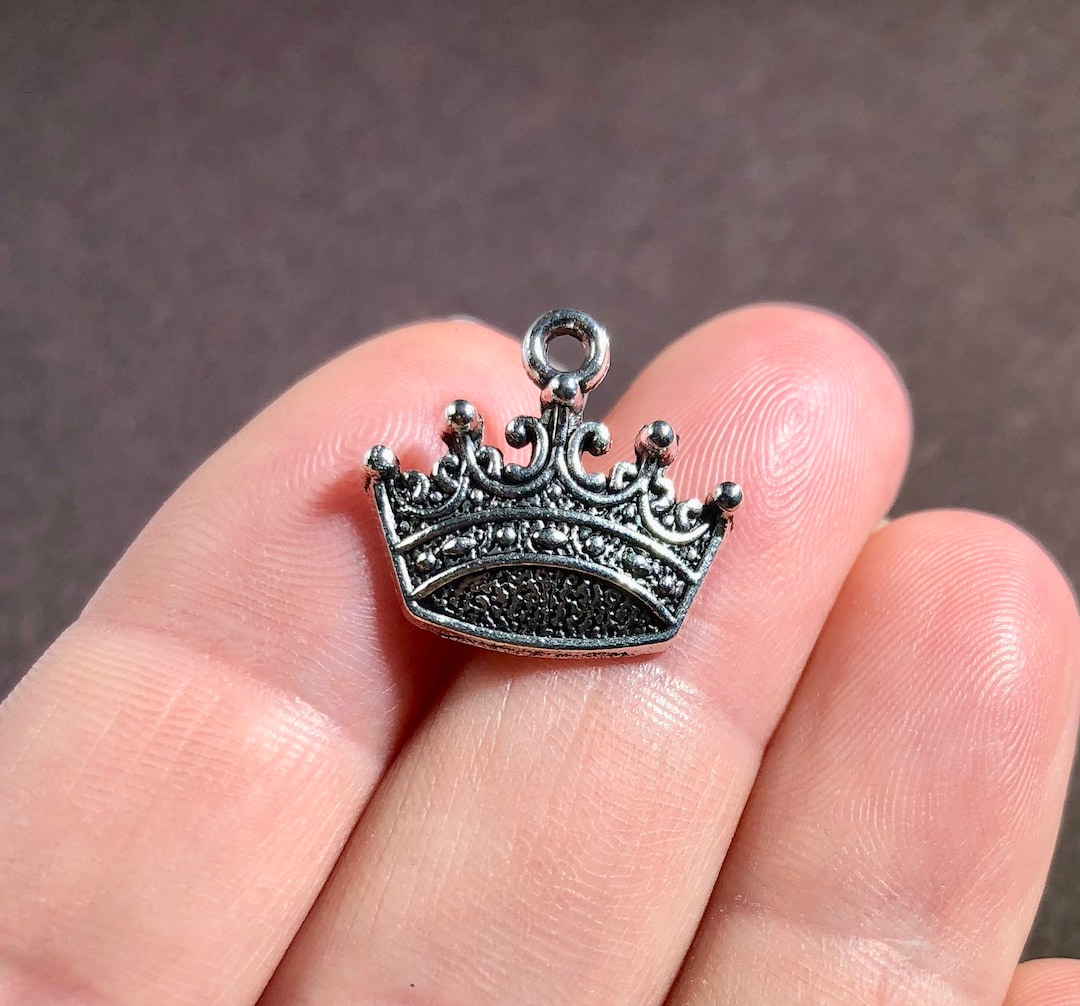 10 Charms, Princess, Queen, Prince, King, Crown, Charm 15.9x17.8x2mm ...