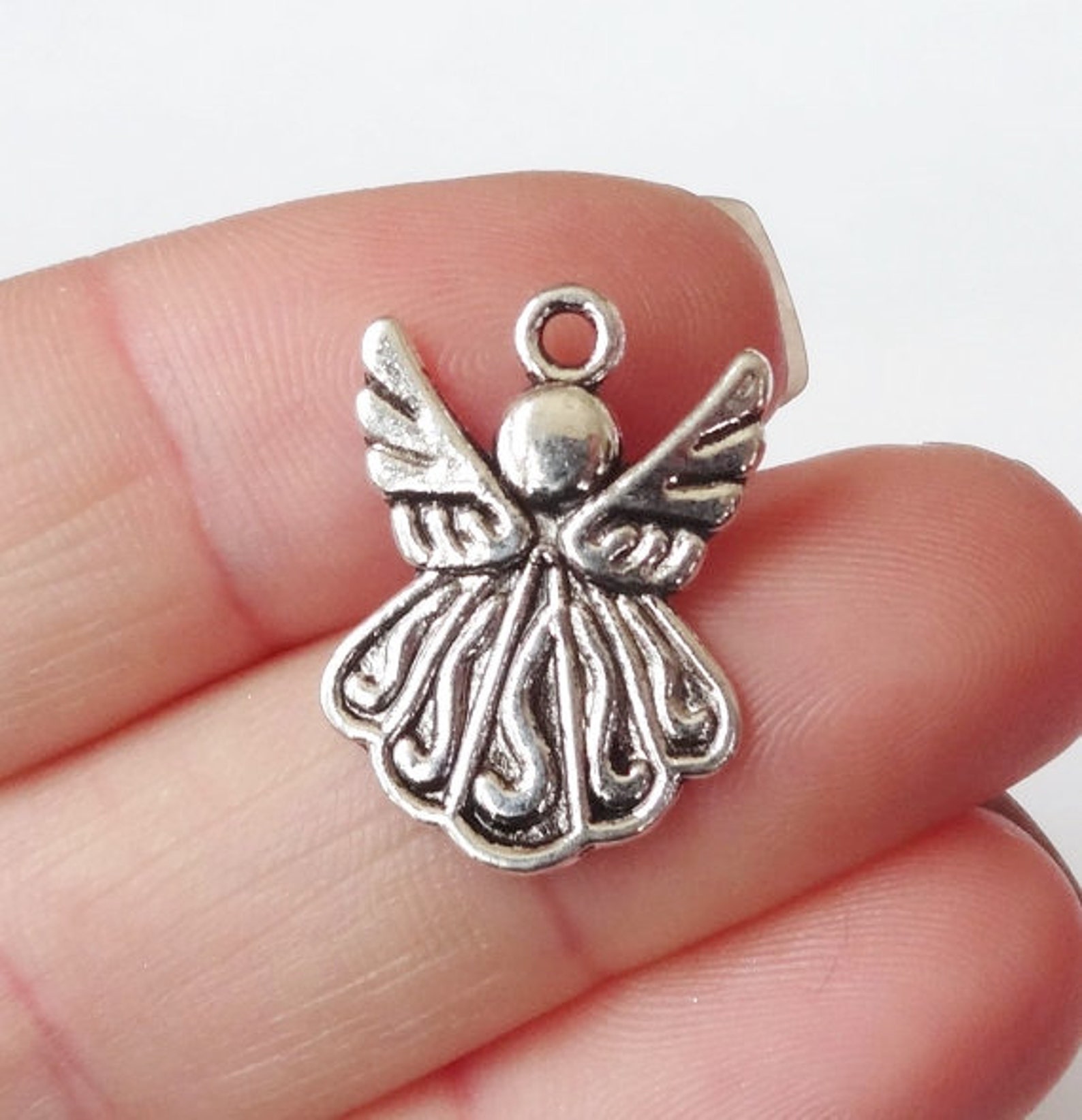 10 Charms, Angel (double Sided) Charms 15.4x21.5x2.5mm SH433 - Etsy