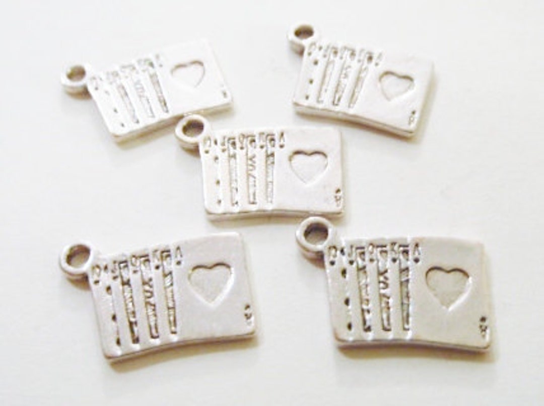 10 Charms, Deck of Cards, Playing Cards, Charm 16x12x1.5mm ITEM:Z19 - Etsy