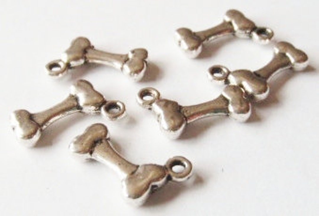 10 Charms, Bone, Antiqued, Charm (double Sided Puffed) 16x11mm ITEM:AJ6 ...