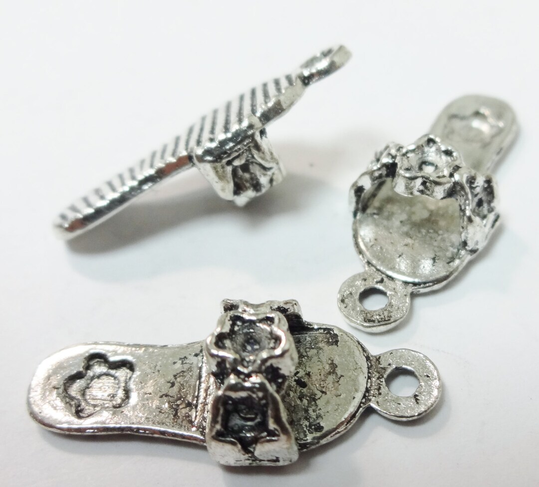 10 Charms, Floral Sandal Charm (3D) 9.5x23x6mm ITEM:J21 - Etsy