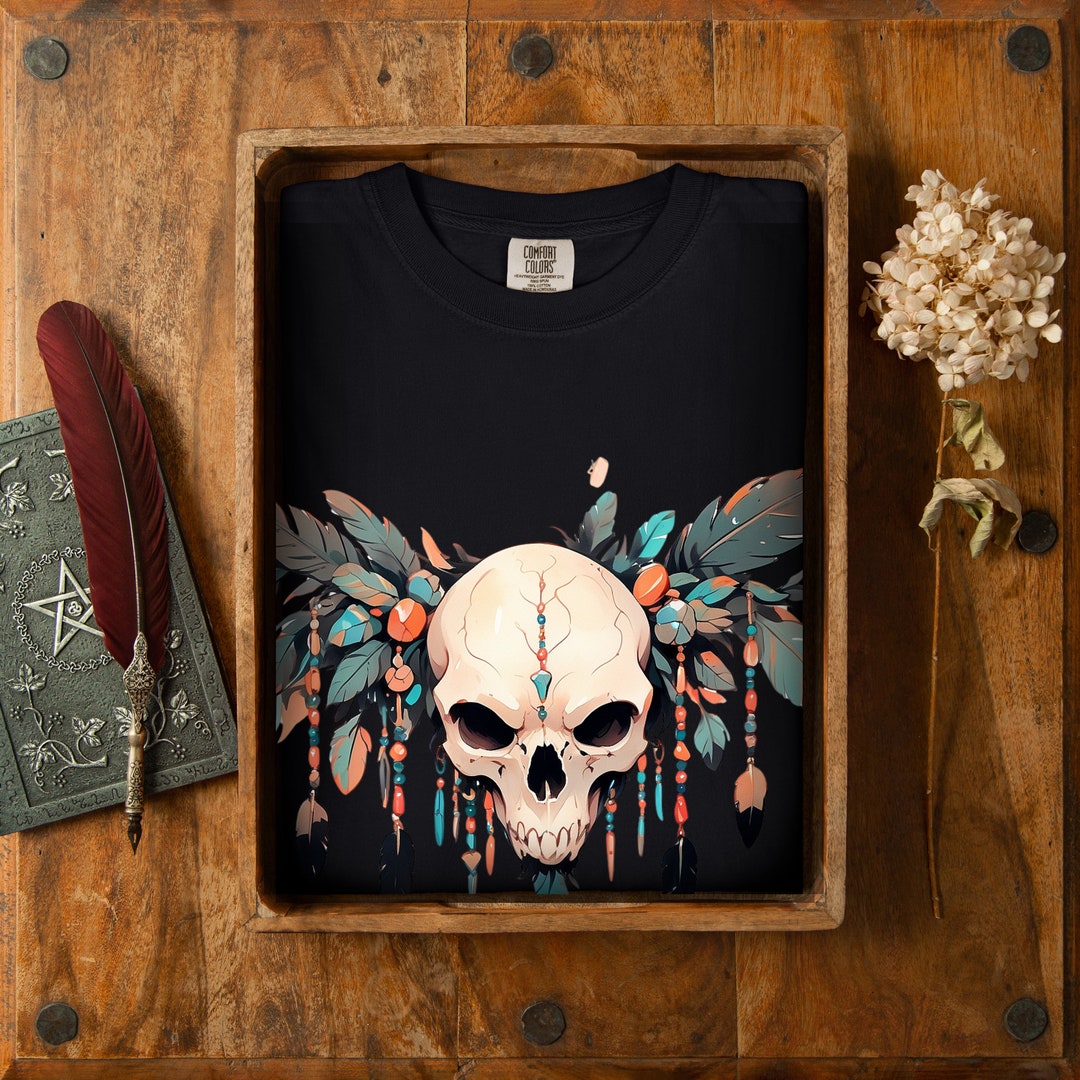 Ritual Skull T-shirt Design, Skull Shirt, Pagan Shirt, Dark Academia ...