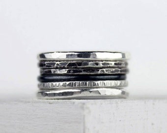 Sterling Silver Stacking Rings Three Ring Band Set, Stackable Ring ...