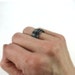 Black Spinner Ring Hammered Silver Meditation Ring Black - Etsy