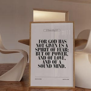Set of 3 Neutral Christian Wall Art Print, Inspirational Bible Verse ...