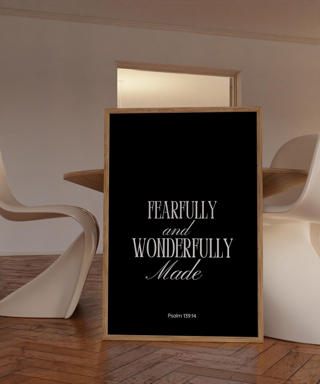 Fearfully and Wonderfully Made Wall Art Printable, Black Christian Wall ...