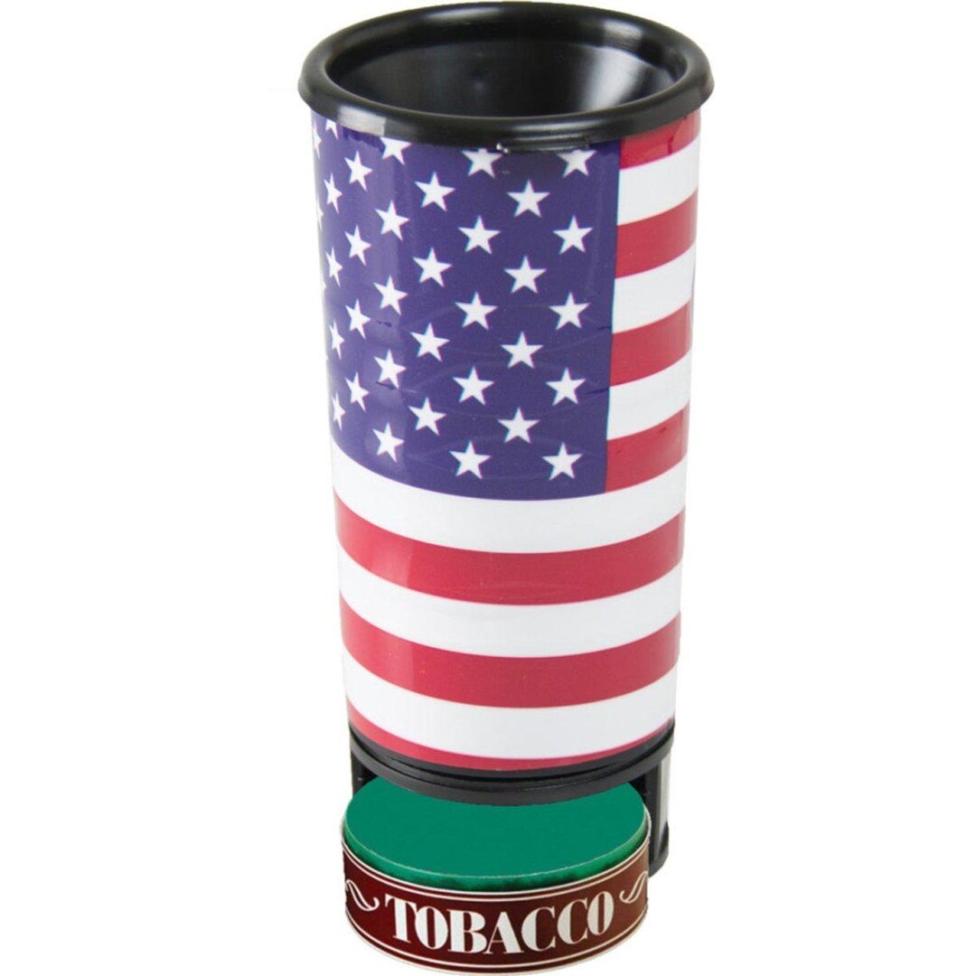 Spit-bud Spittoon USA Flag Ashtray With Built-in Tin Can-cutter - Etsy