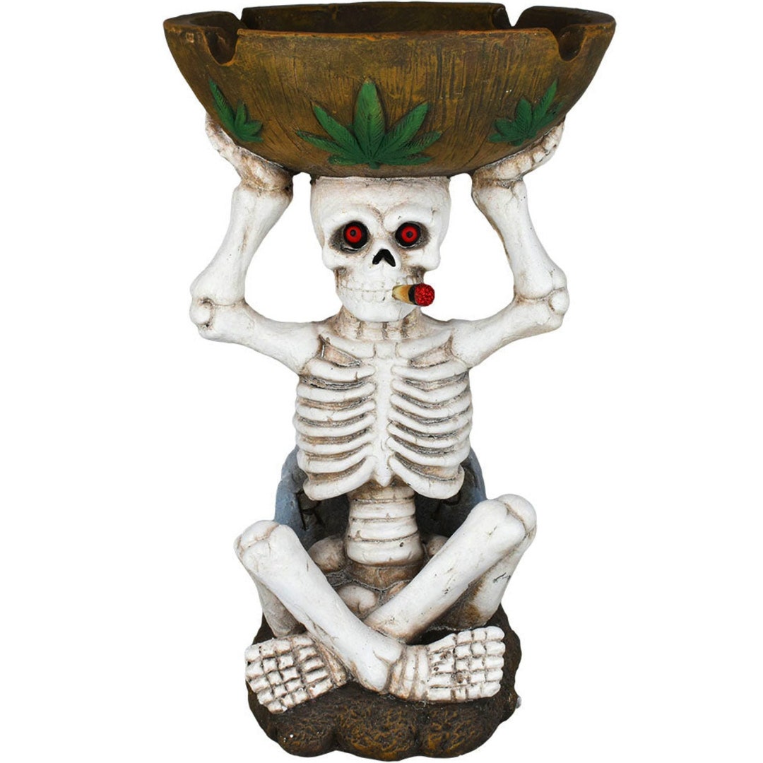 Sitting Skeleton Jumbo Polyresin Ashtray - Etsy