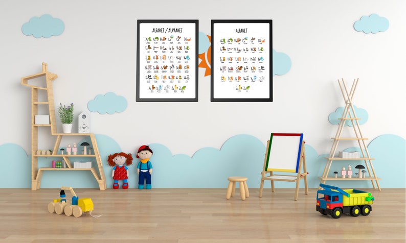 Bilingual Polish-english Animal Alphabet Poster / Polski-angielski ...