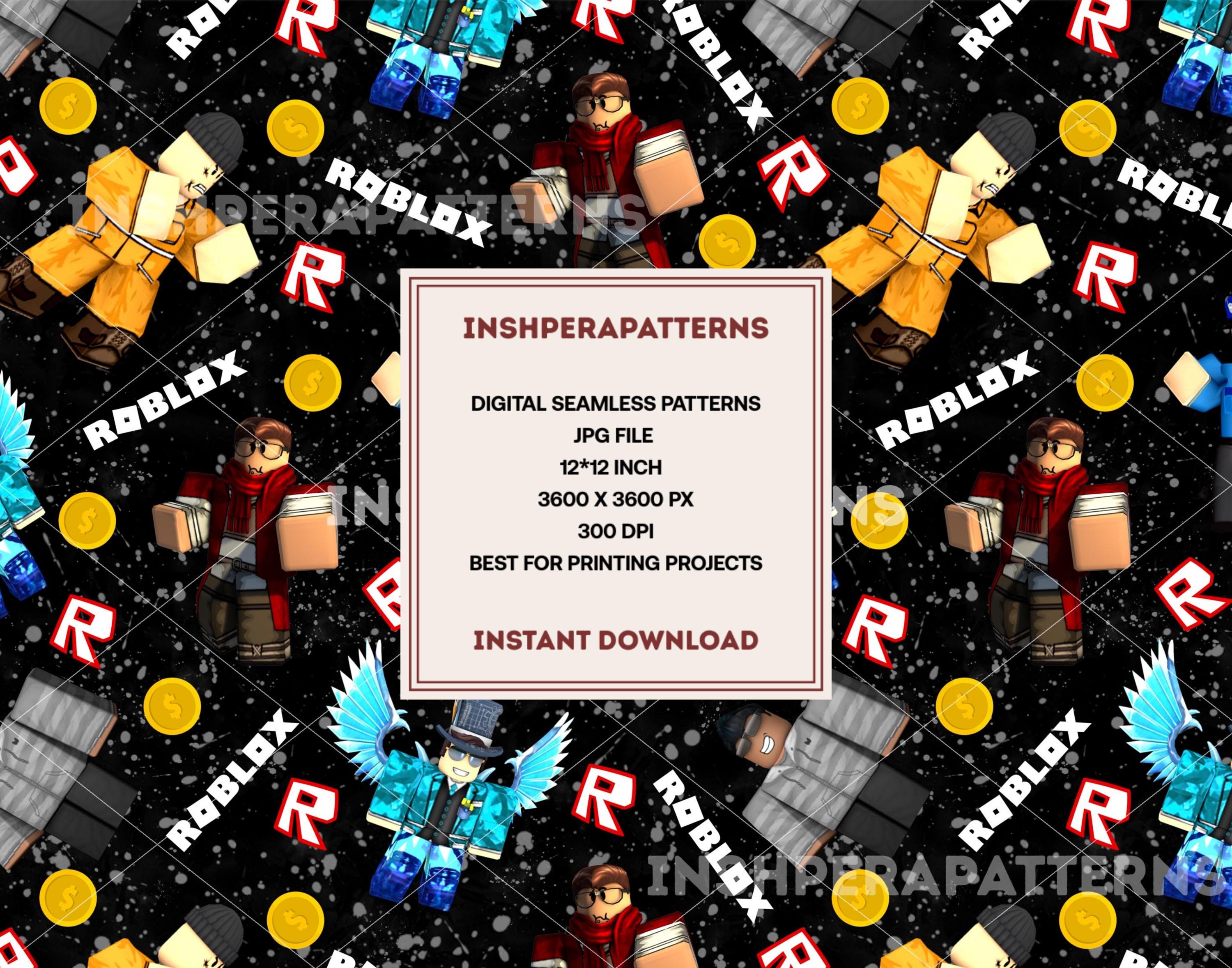 Roblox Seamless Pattern, Kids Gaming Fabric (digital Download) - Etsy