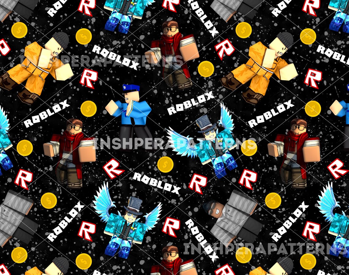 Roblox Seamless Pattern, Kids Gaming Fabric (digital Download) - Etsy