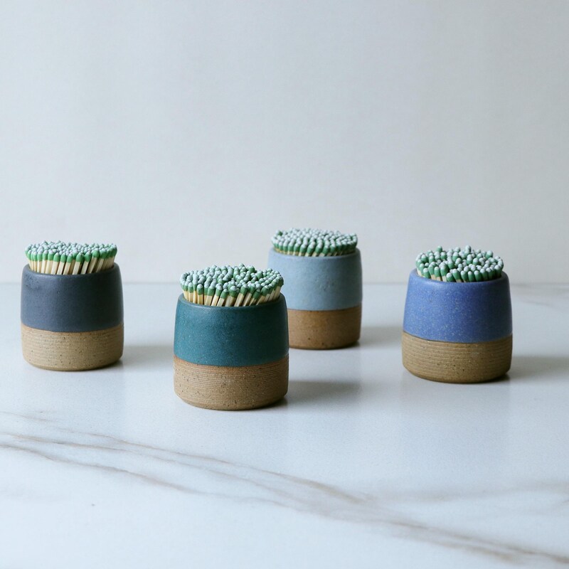 Pottery Match Holder With Striker - Etsy