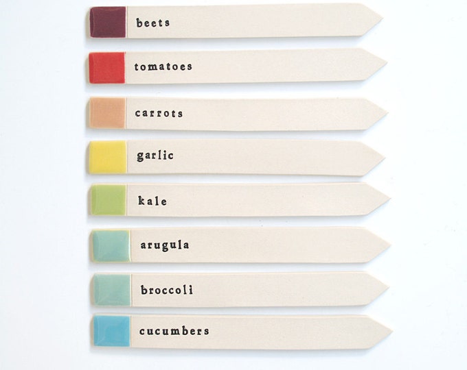 Jumbo Set of 8 Garden Labels : 20% off SALE - Etsy