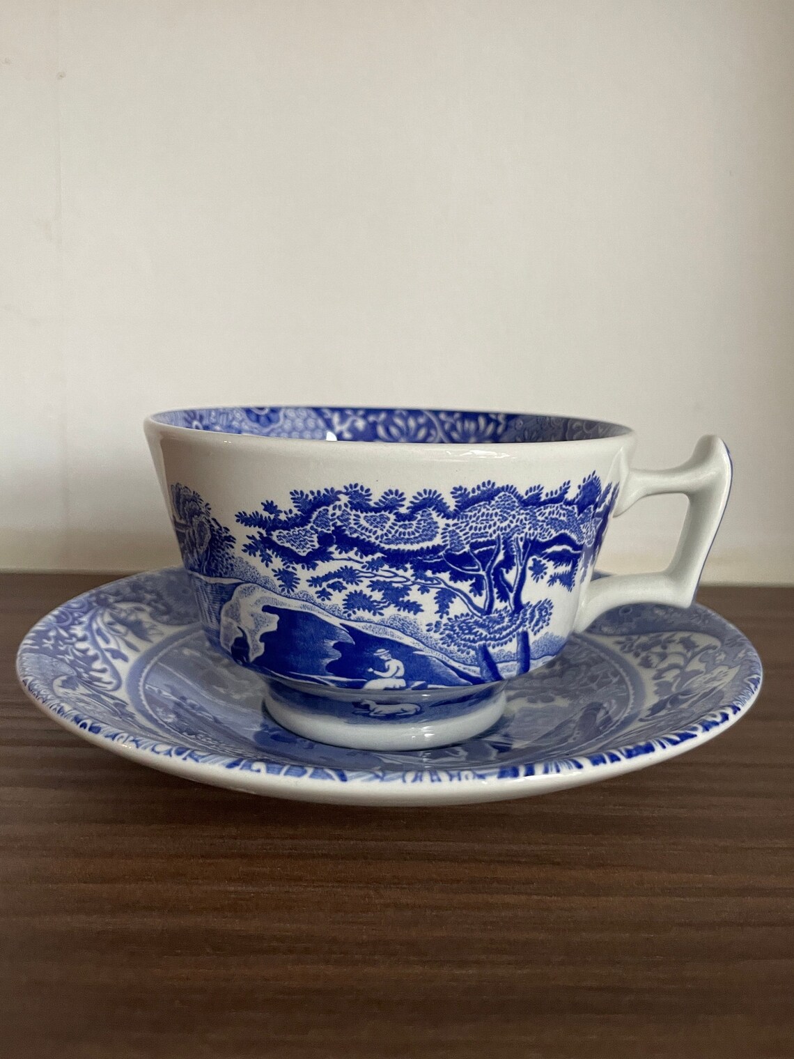 Pair of Vintage Spode Cups and Saucers, 1976-1999, Blue and White ...