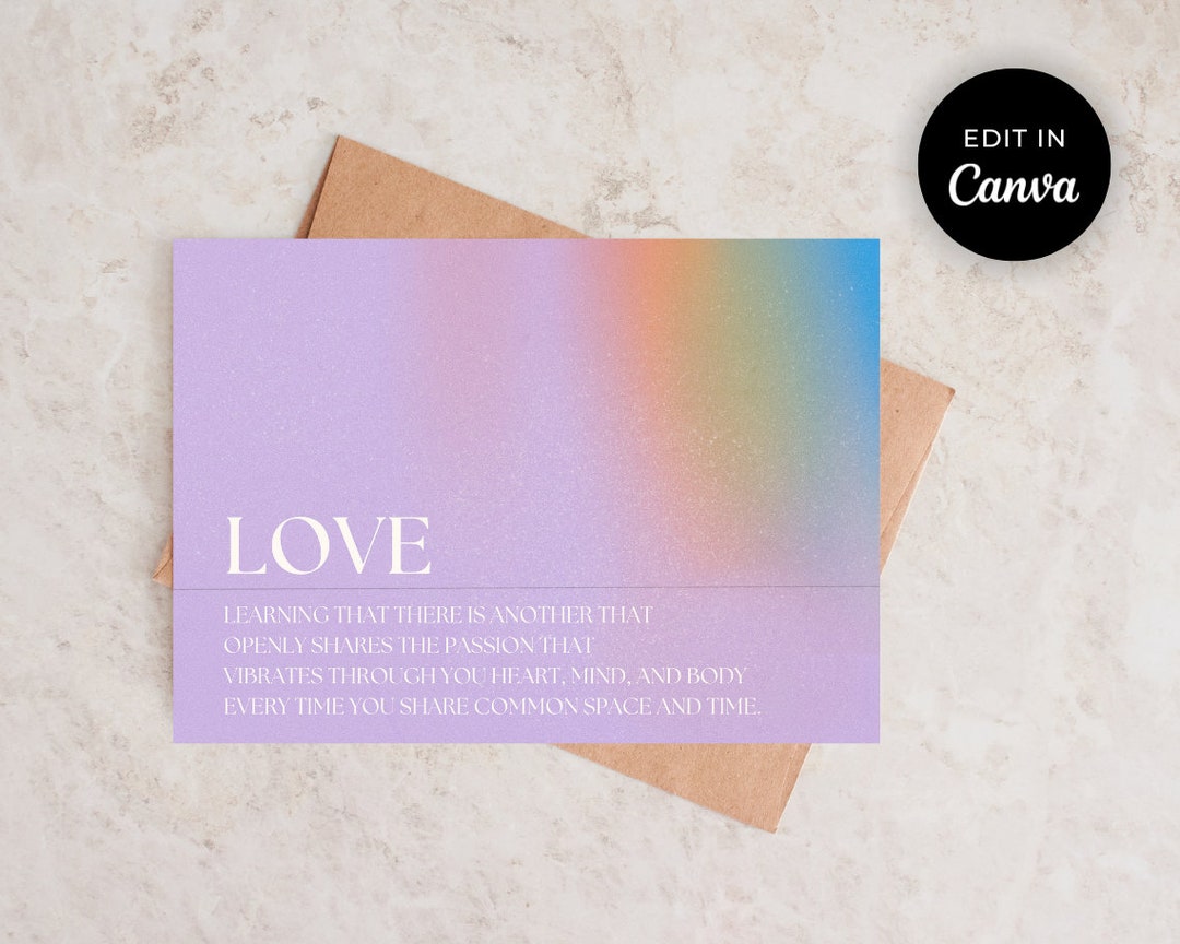 Digital Poem Template "love 2" Horizontal Poem Digital Print Editable ...