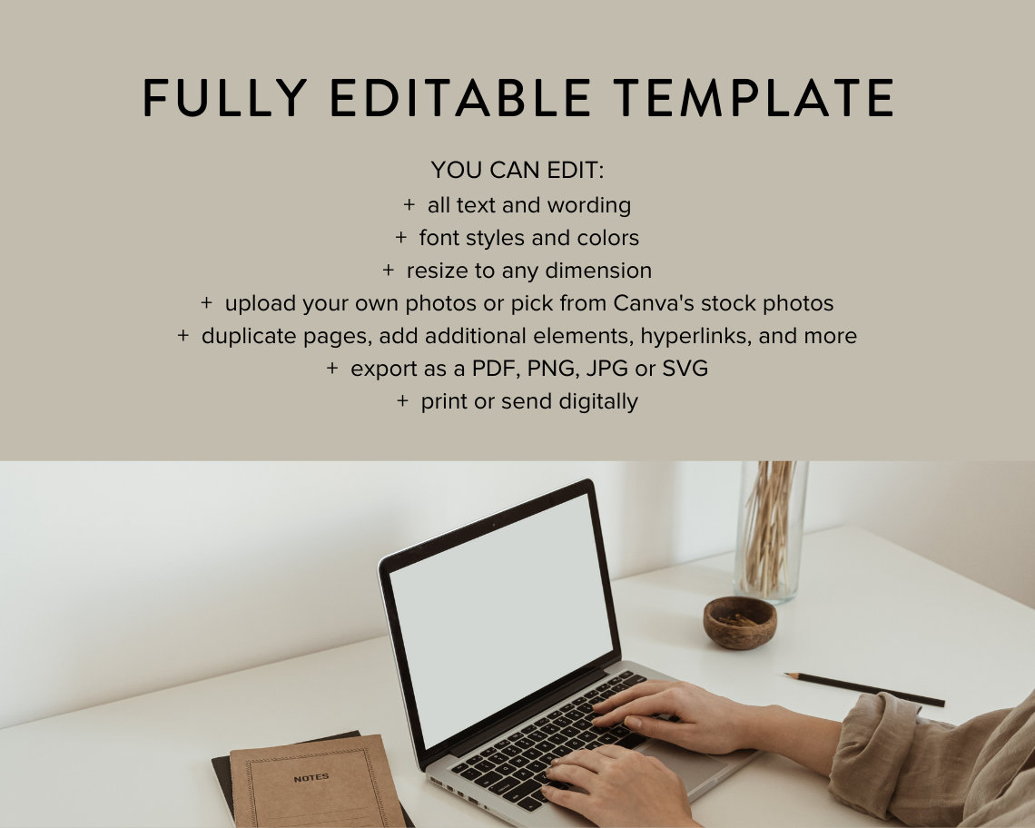 Digital Poem Template she 1 Vertical Poem Digital Print Editable File ...