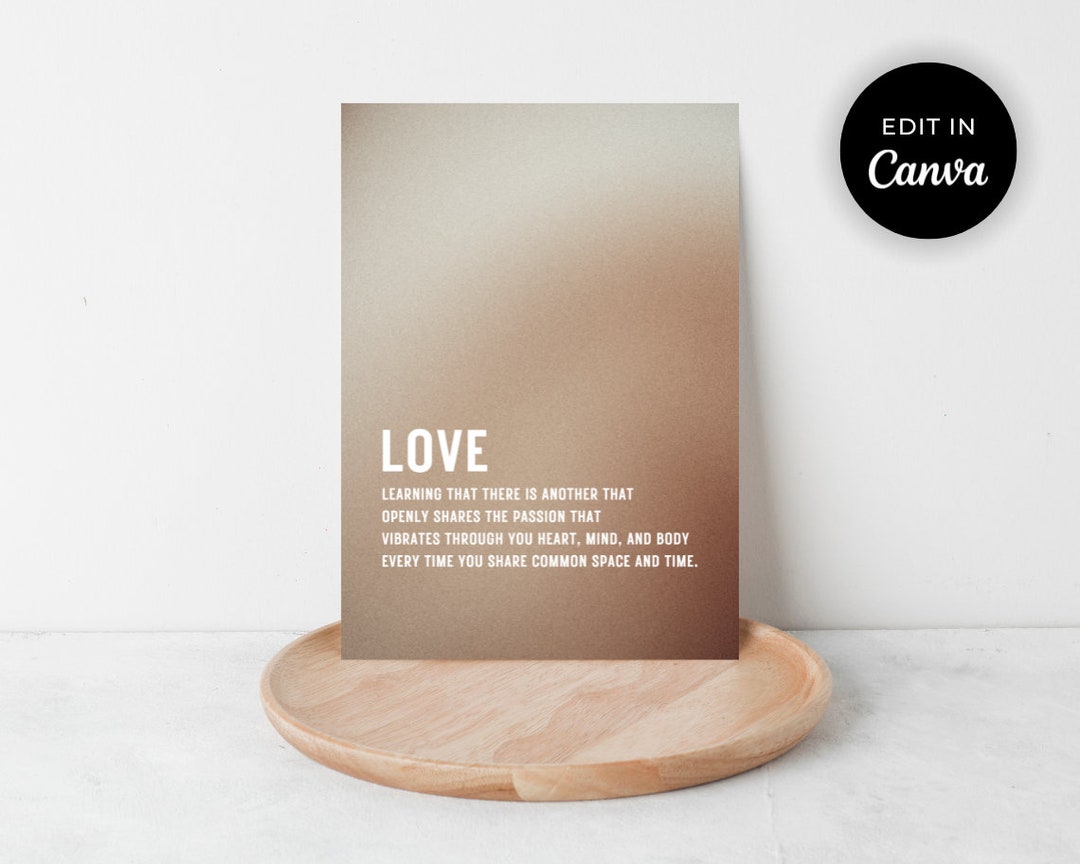 Digital Poem Template "love 1" Vertical Poem Digital Print Editable ...