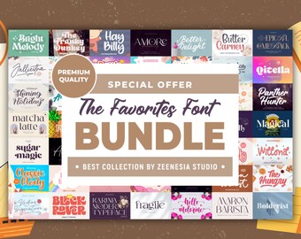 Fantastic Font Bundle, Display Font, Cricut Font, Vintage Font, Baby Font, Retro Font - Etsy