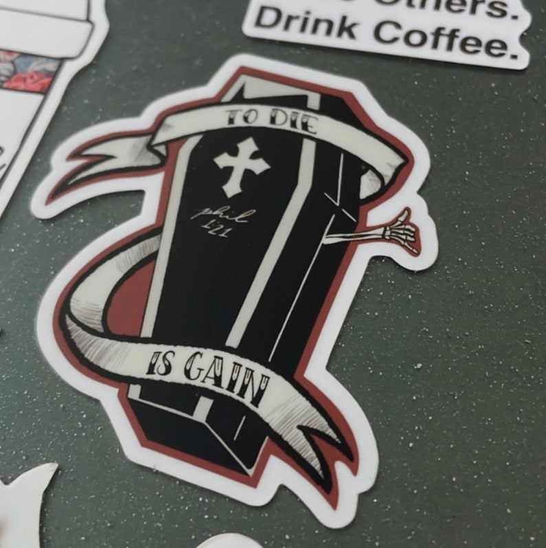 To Die is Gain Gothic Christian Sticker - Etsy
