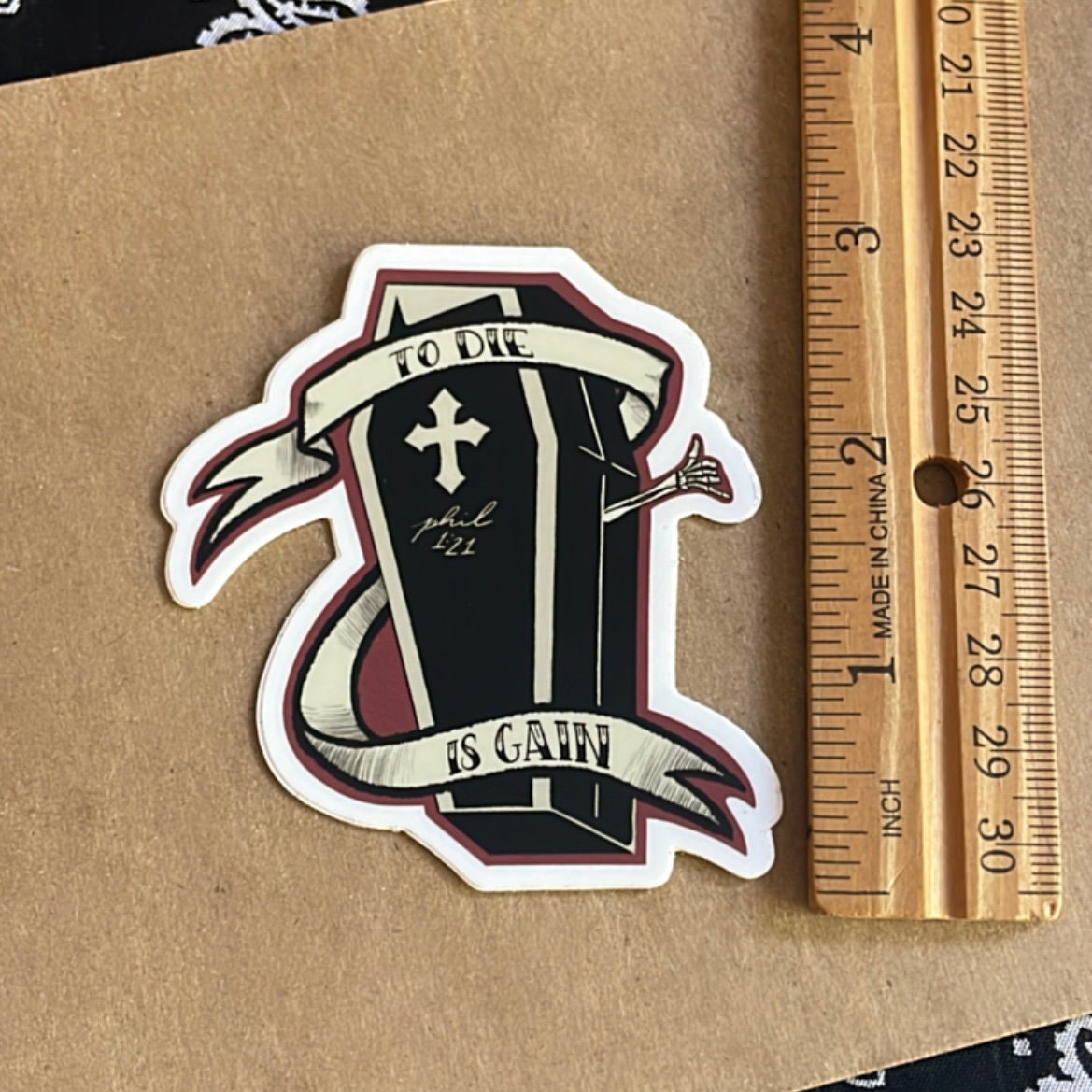 To Die is Gain Gothic Christian Sticker - Etsy