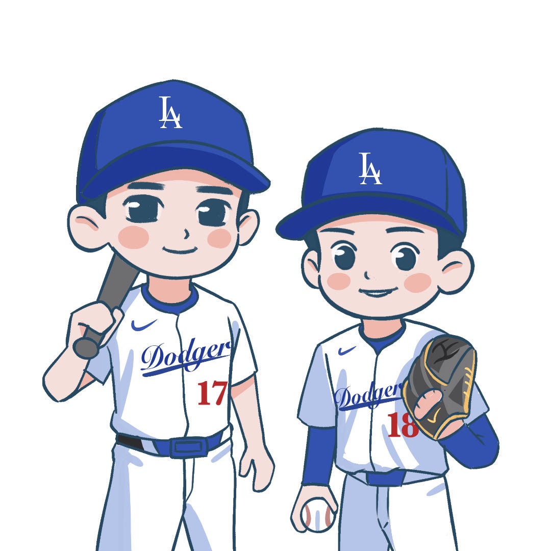 CUSTOM PORTRAIT | Custom Dodgers Player Style Portrait | Dodgers Fan ...