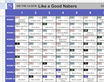 Fantasy Football Draft Board App Live Tracker Player Rankings Cheat ...