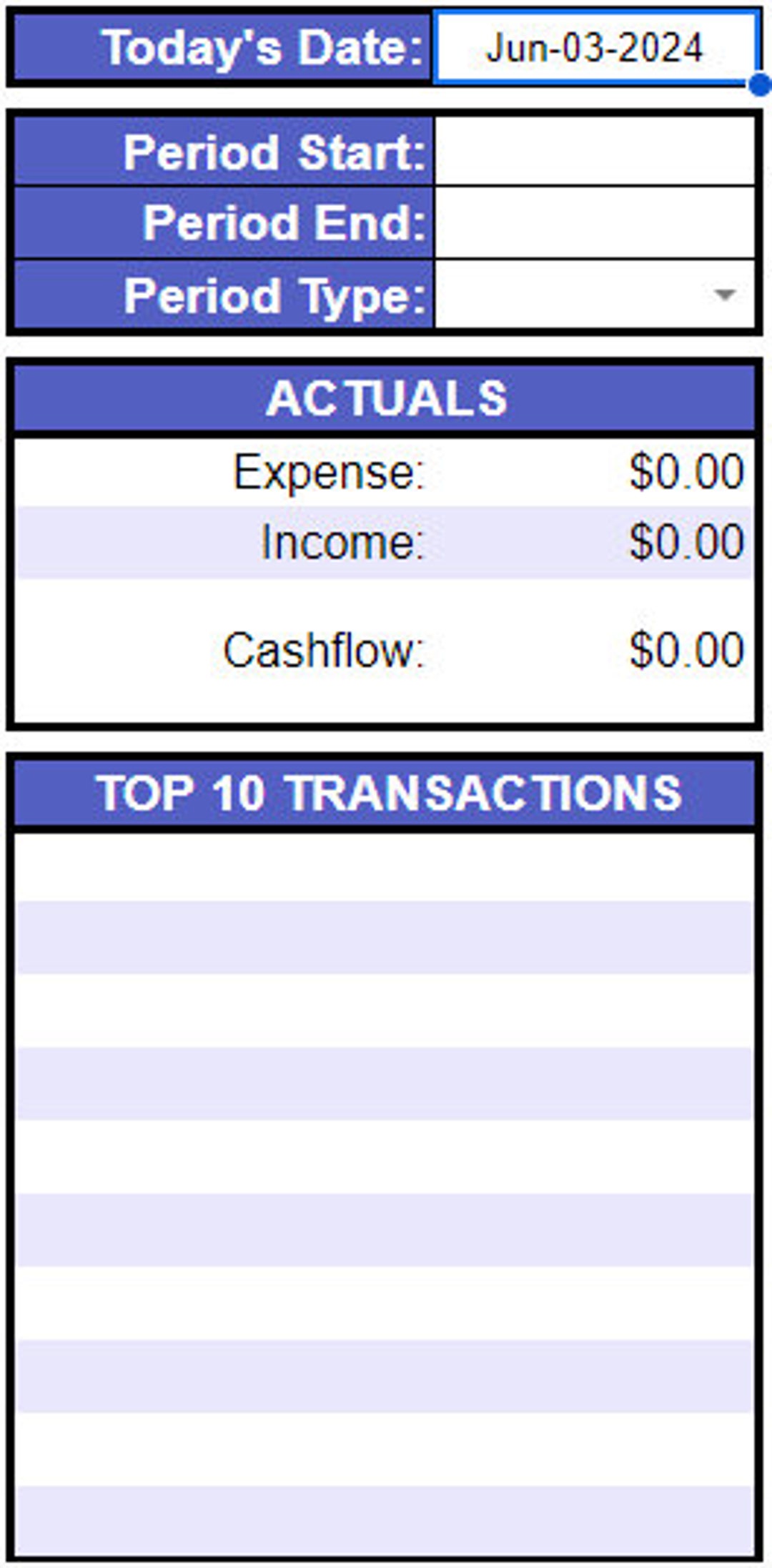 Easy Payday Budget Tracker Simple Spreadsheet Template Google Sheets ...