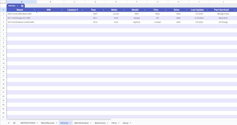 Vehicle Maintenance Log | Digital Automated Tracker | Fleet Maintenance ...