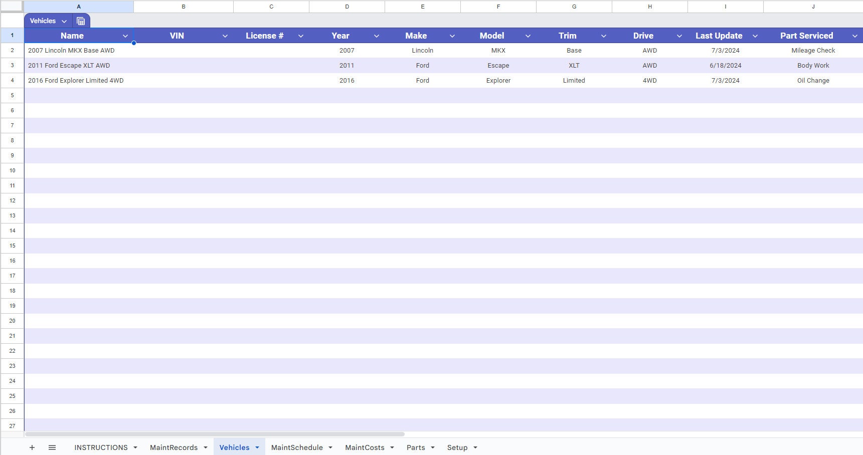 Vehicle Maintenance Log | Digital Automated Tracker | Fleet Maintenance ...