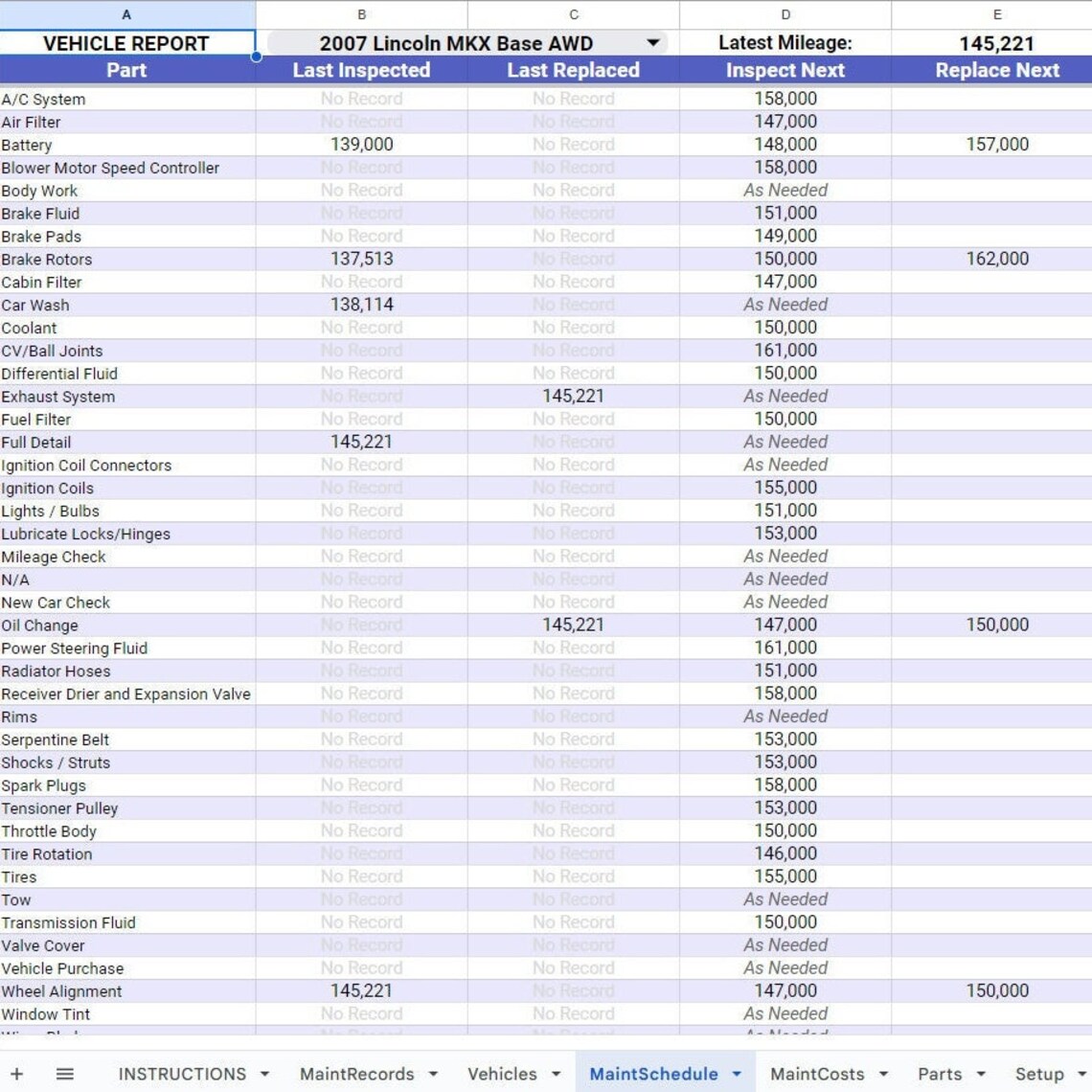 Vehicle Maintenance Log Digital Automated Tracker Fleet Maintenance ...