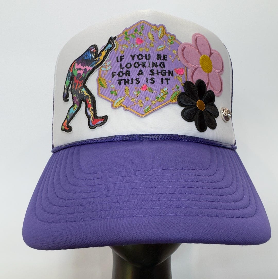 Purple Trucker Hat - Etsy