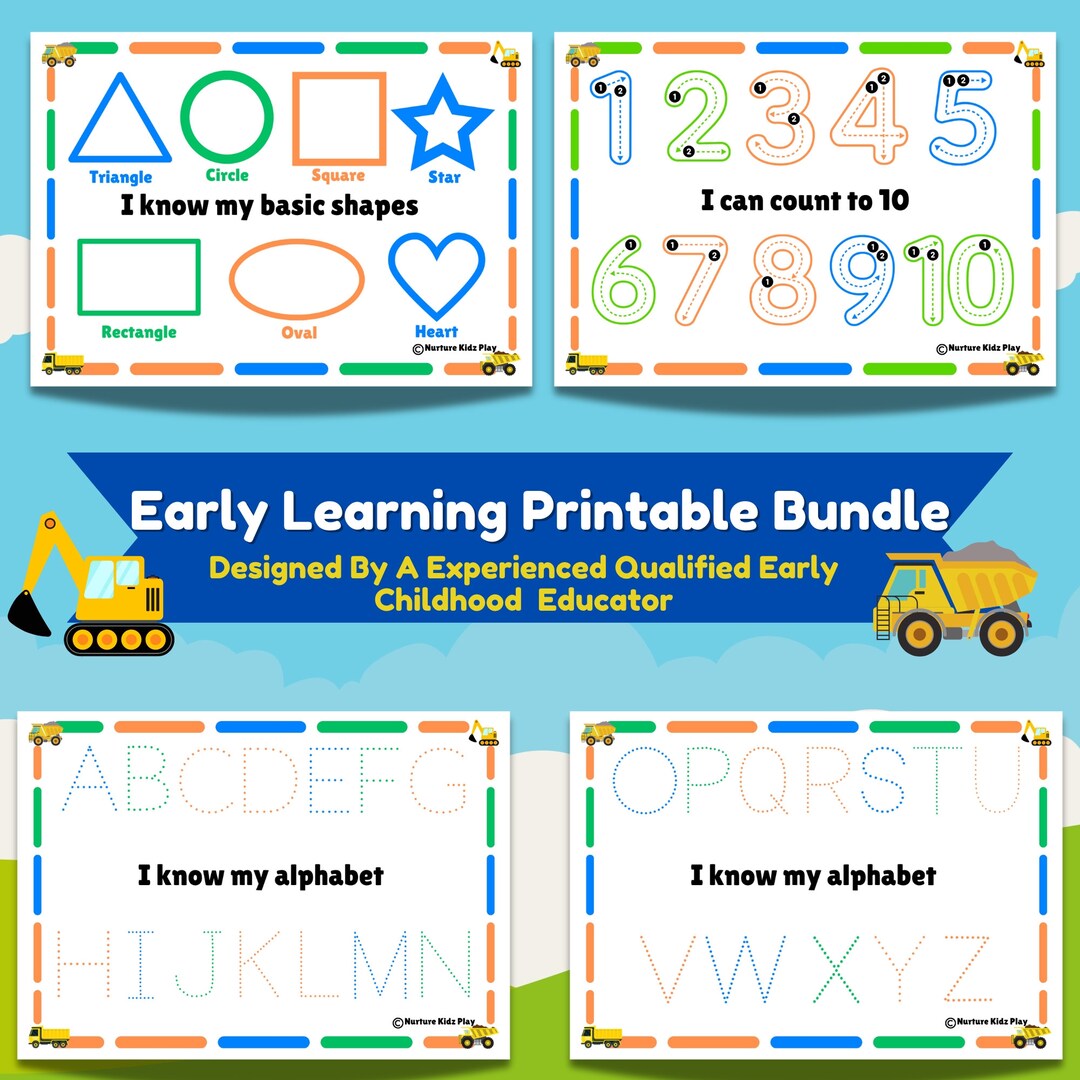 Early Learning Busy Mats Printable, Numbers, Alphabet, Print, Fine ...