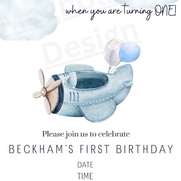 Time Flies When You're Turning One Invitation - Etsy