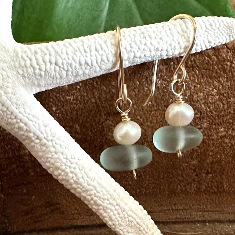 Aqua Glass Pearl Jewelry - Etsy