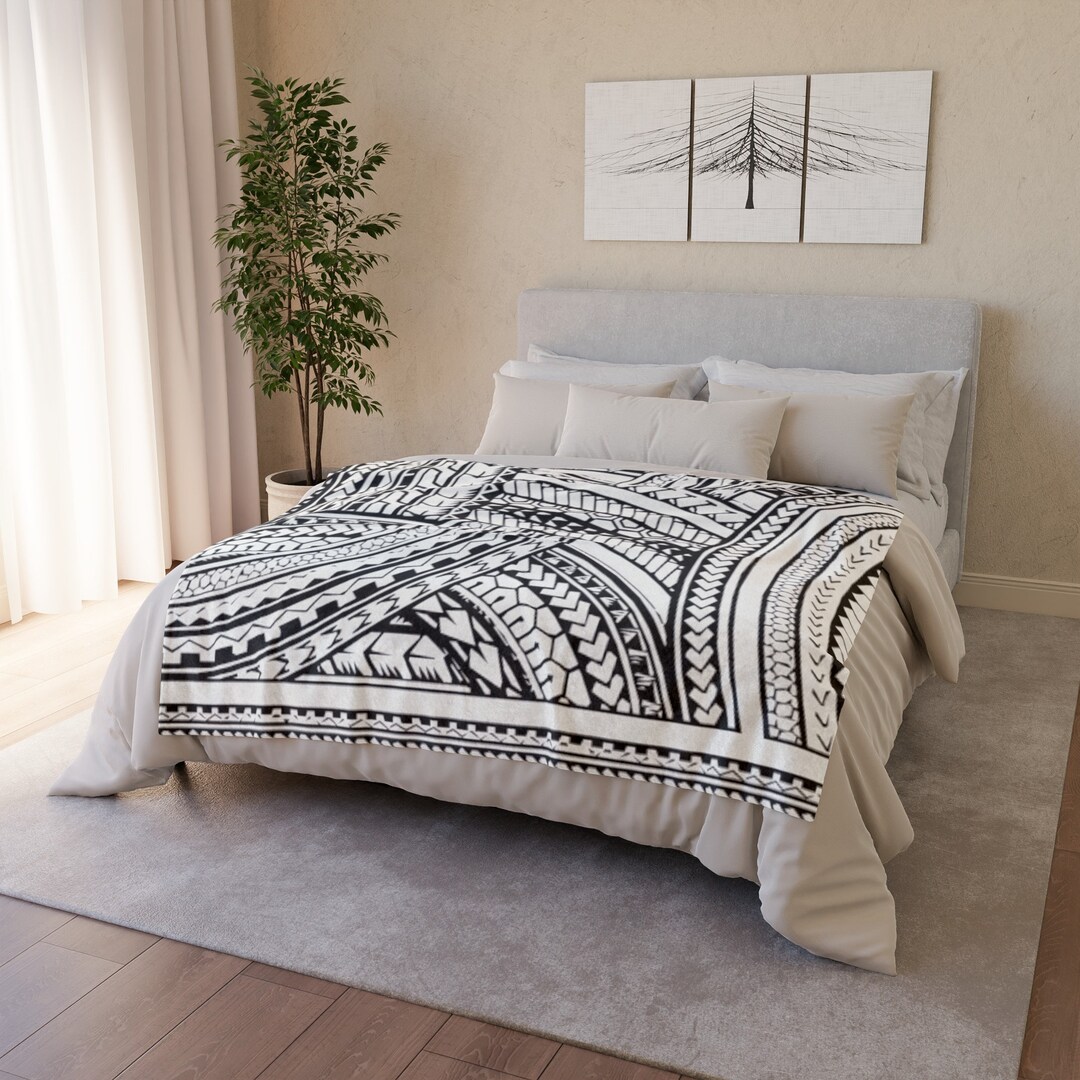 Soft Polyester Blanket - Samoan Pattern - Polynesian Pattern - Etsy