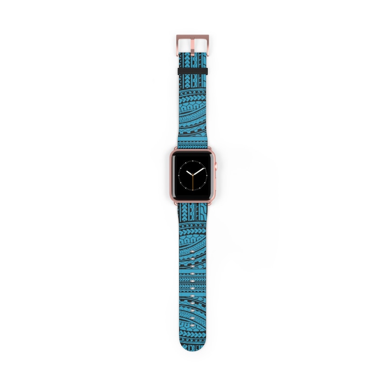 Watch Band - Samoan Design - Polynesian Design - Turquoise - Etsy