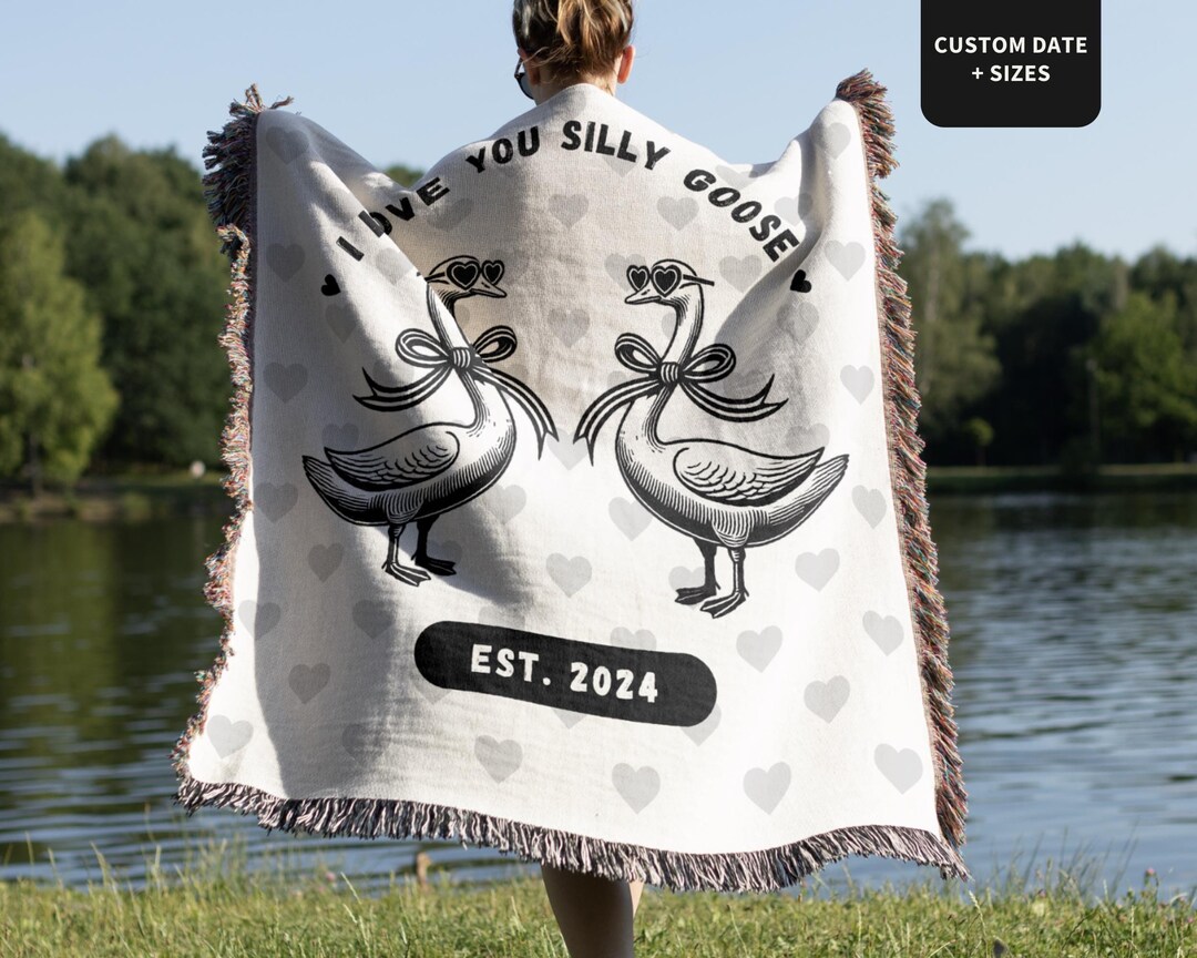 I Love You Silly Goose Woven Blanket, Silly Goose Throw Blanket ...